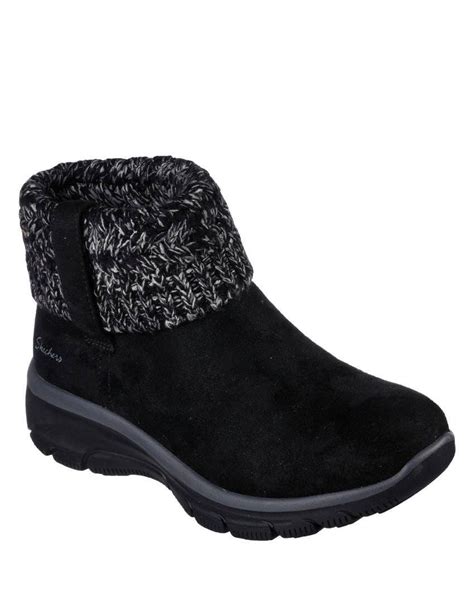 Shop Skechers Relaxed Fit Easy Going Cozy Weather In Black Skechers Au