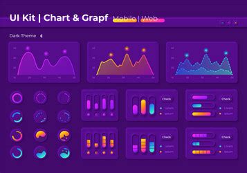 Graph Ui Elements Kit Royalty Free Vector Image