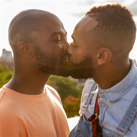 Kissing Guy 2 Men Kiss Match Meme Gay Black Men