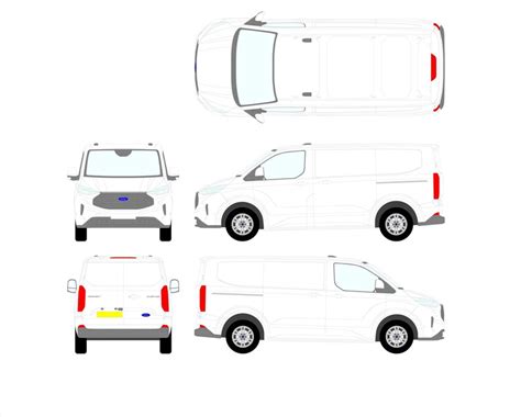 Ford Transit Custom 2024 2025 Vehicle Template Mock Up Design Download