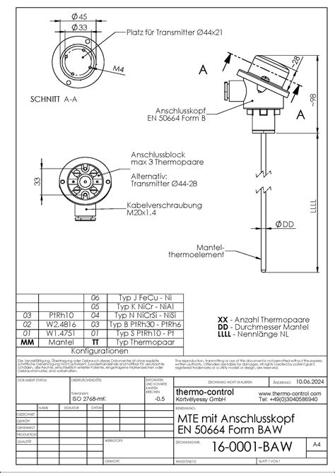 Mi Thermocouples With Connection Head Thermo
