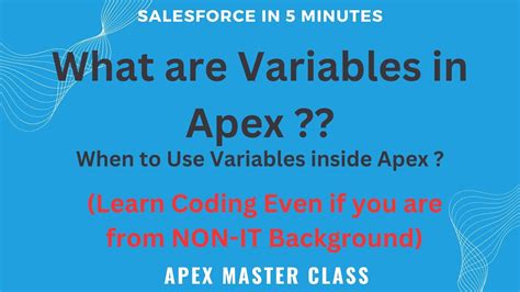 What Are Variables Inside Apex Why Do We Use Variables Apex Crash Course Part 2 Youtube