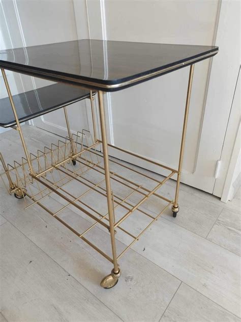 subp porte tourne disque vintage chariot 1 antique formica