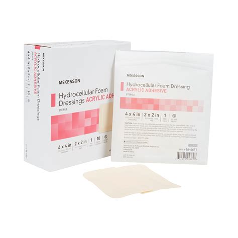 Mckesson 16 4671 Foam Dressing Mckesson 4 X 4 Inch With Border Film