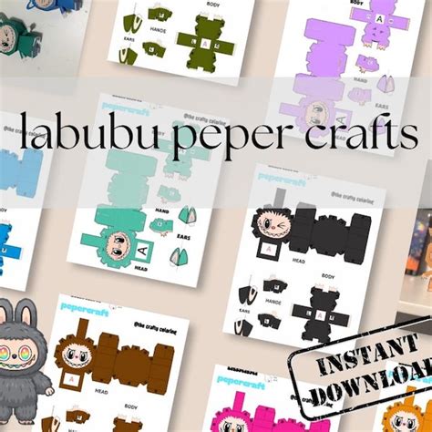 Labubu Box Printable Template Etsy