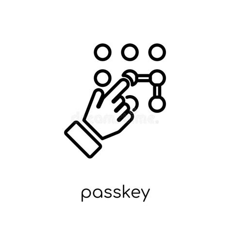 Passkey Icon In Trendy Design Style Passkey Icon Isolated On White