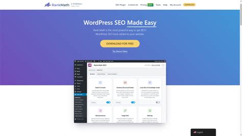 rank math seo plug in voor wordpress b2b tools