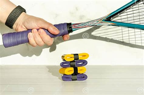 New Overgrip Tapes On Squash Racket Wrapping On Racket Handle For Anti