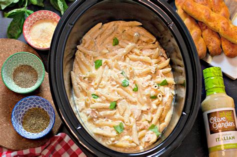 Slow Cooker Olive Garden Chicken Pasta Kitchen Fun With My 3 Sons