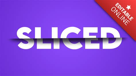 Sliced Text Effect Editable Online Text Effect Generator TextStudio