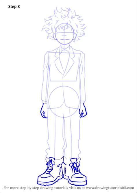 How To Draw Izuku Midoriya From Boku No Hero Academia Boku No Hero Academia Step By Step