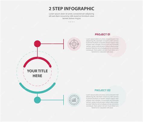 Premium Vector 2 Points Template Infographic Outline Style With 2 Point Stage Or Step