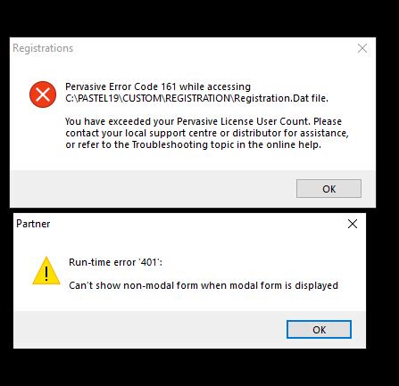 Pervasive Error Code On Server General Discussion Sage Cloud Pastel Community Hub