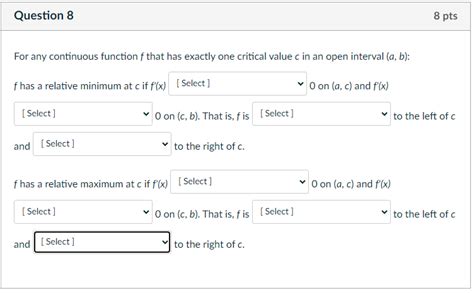 Solved For Any Continuous Function F That Has Exactly One Chegg