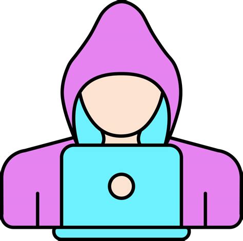 Blue And Pink Illustration Of Hacker Icon 24181319 Vector Art At Vecteezy