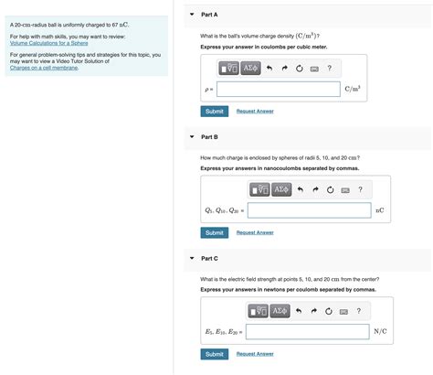 Solved A 20 Cm Radius Ball Is Uniformly Charged To 67nc For