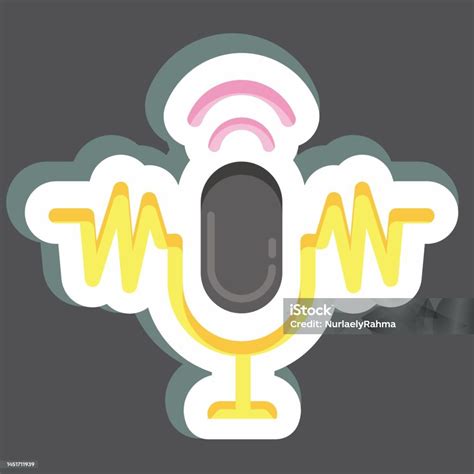 스티커 음성 인식 기계 학습 기호와 관련이 있습니다 심플한 디자인 편집 가능 간단한 그림입니다 간단한 벡터 아이콘 감정에 대한