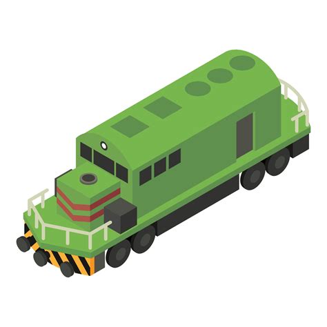 Green Diesel Train Icon Isometric Style 14351146 Vector Art At Vecteezy