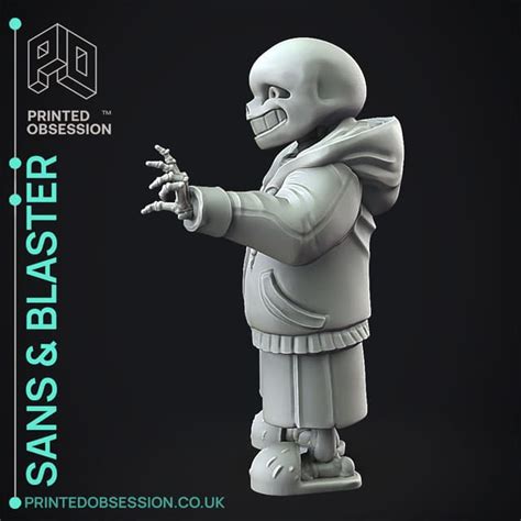 Sans And Gaster Blaster Undertale Fan Art 3d Model By