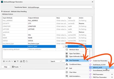 Creating Parameters And Uploading Data For Self Serve Access Fme