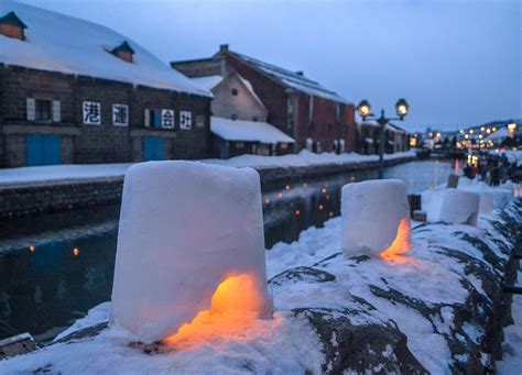 Otaru Snow Light Festival In Hokkaido Japan Train From Saporro Jr Pass