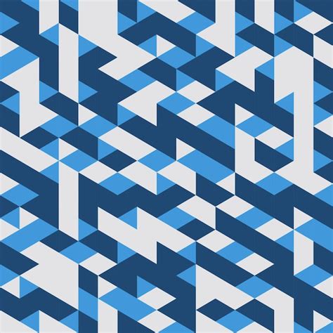 Premium Vector Blue Geometric Seamless Pattern Abstract Background Vector Illustration