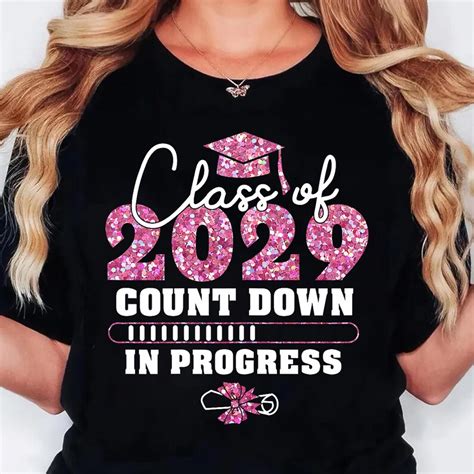 Class Of 2029 Countdown Digital File Png Bundle Graduation Png Senior