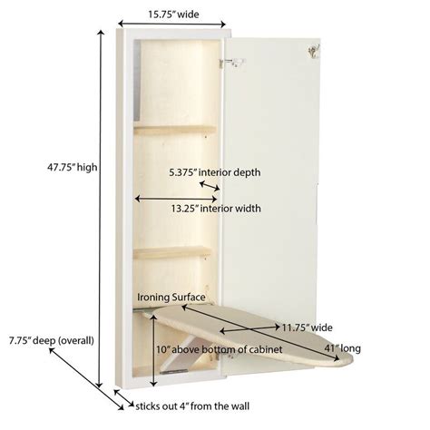 Wall Mounted Ironing Board Dimensions At Mary Nugent Blog
