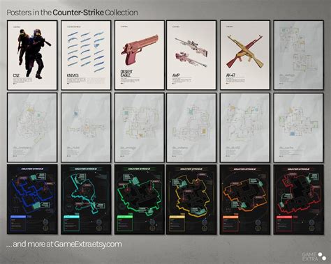 Counter Strike X Mirage Map Poster Game Wall Art Poster Print Art Print Poster Gift Wall Poster