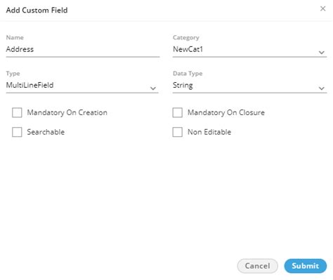 Custom Fields In Process Settings