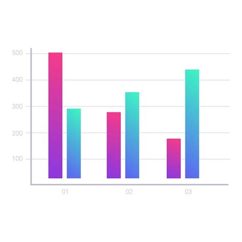 Premium Vector Colorful Bar Graph Showing Market Trend Growth
