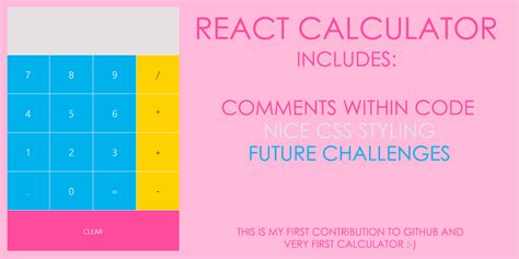 Github Eklund React Calculator Calculator Made With React Includes Styling And Comments
