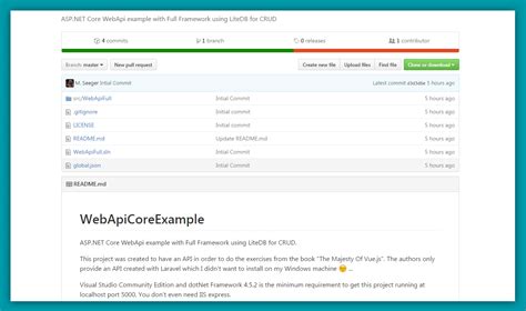 Api For The Exercises Of The Book The Majesty Of Vuejs Using Aspnet And Litedb Vuejs Feed