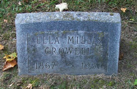 Ella Millis Crowell 1867 1957 Find A Grave äreminne