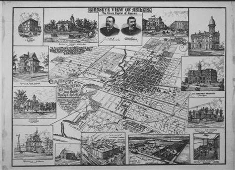 Birdseye View Of Abilene The Future Capital Of Kansas Kansas Historical Society Abilene Kansas