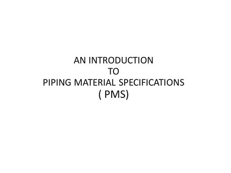 Piping Material Specification Pdf