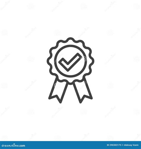 Quality Assurance Line Icon Stock Illustration Illustration Of Symbol