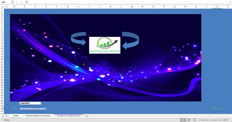 Simple Break Even Analysis Excel Model Eloquens