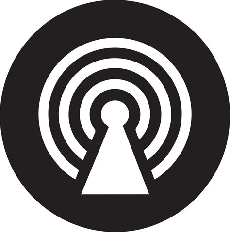 Signal Communication Information Connection Wireless Icon Symbol Vector Image Illustration Of