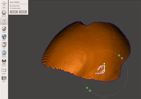 face transform tool not in the center autodesk community