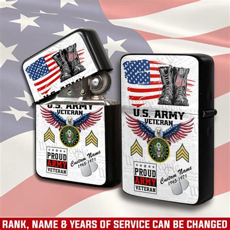 Us Army E 7 Army Sergeant First Class Lighter Proud Us Veteran