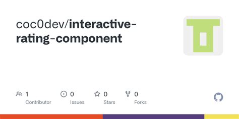 Github Coc Dev Interactive Rating Component