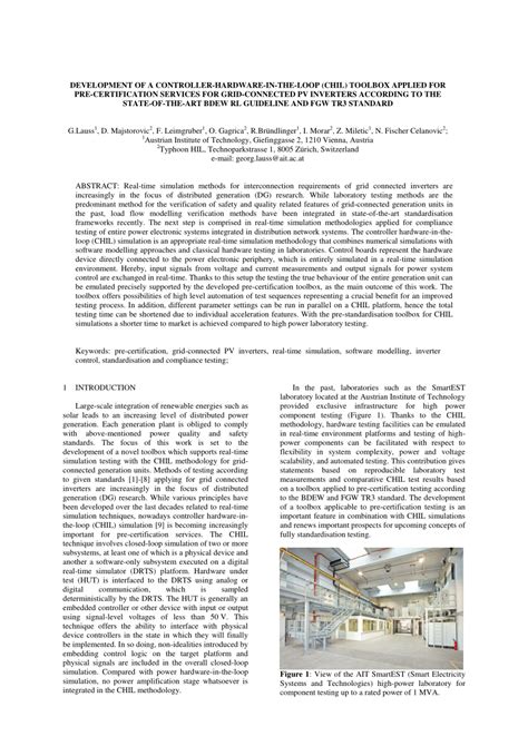 Pdf Development Of A Controller Hardware In The Loop Chil Toolbox