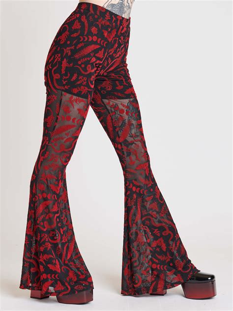Goth Plus Size Flared Pants Midnight Hour