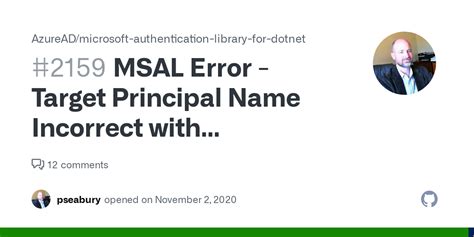 Msal Error Target Principal Name Incorrect With Federated Iwa · Issue 2159 · Azuread