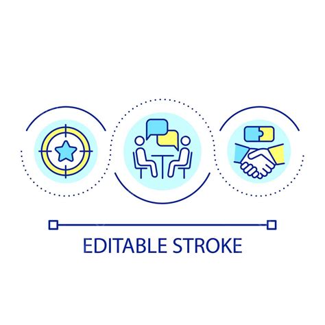 Successful Negotiation Loop Concept Icon Communication Pictogram
