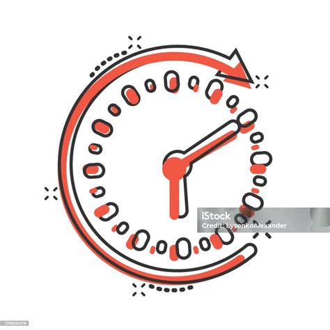 만화 스타일의 시계 아이콘 흰색 고립 된 배경에 만화 벡터 그림을 보세요 타이머 스플래시 효과 비즈니스 컨셉 0명에 대한 스톡 벡터 아트 및 기타 이미지 Istock