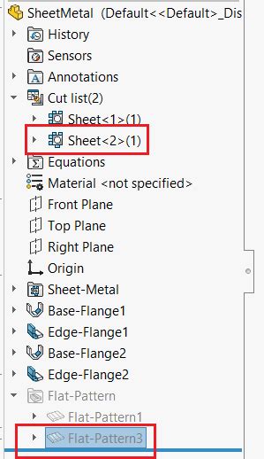 Find Cut List Item From The Sheet Metal Flat Pattern Using Solidworks Api