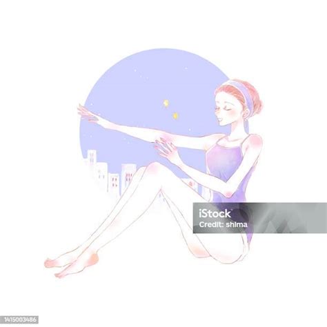Illustration Of A Woman Massaging Her Arm Stock Illustration Download