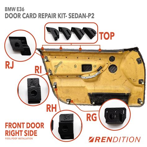 Bmw E36 Door Card Tab Repair Kit Fits Coupe Sedan Touring Convert